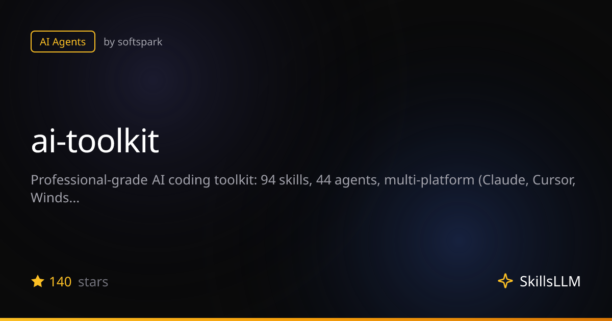 ai-toolkit - AI Agents | SkillsLLM