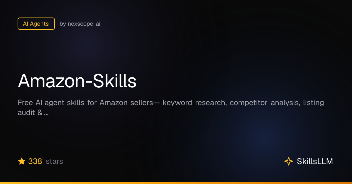 Amazon-Skills - AI Agents | SkillsLLM