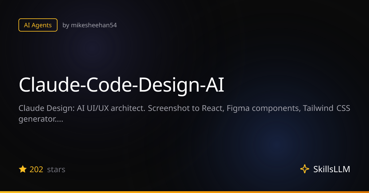 Claude-Code-Design-AI - AI Agents | SkillsLLM