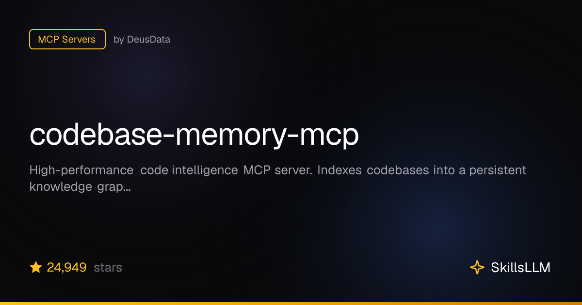 codebase-memory-mcp - MCP Servers on GitHub (3k★) | SkillsLLM