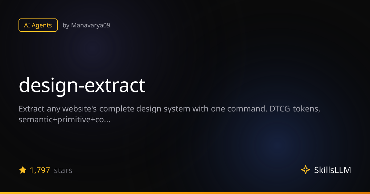 design-extract - AI Agents | SkillsLLM