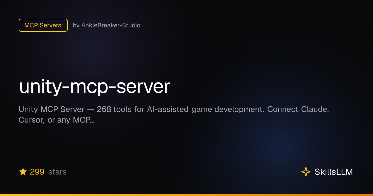 unity-mcp-server - MCP Servers | SkillsLLM